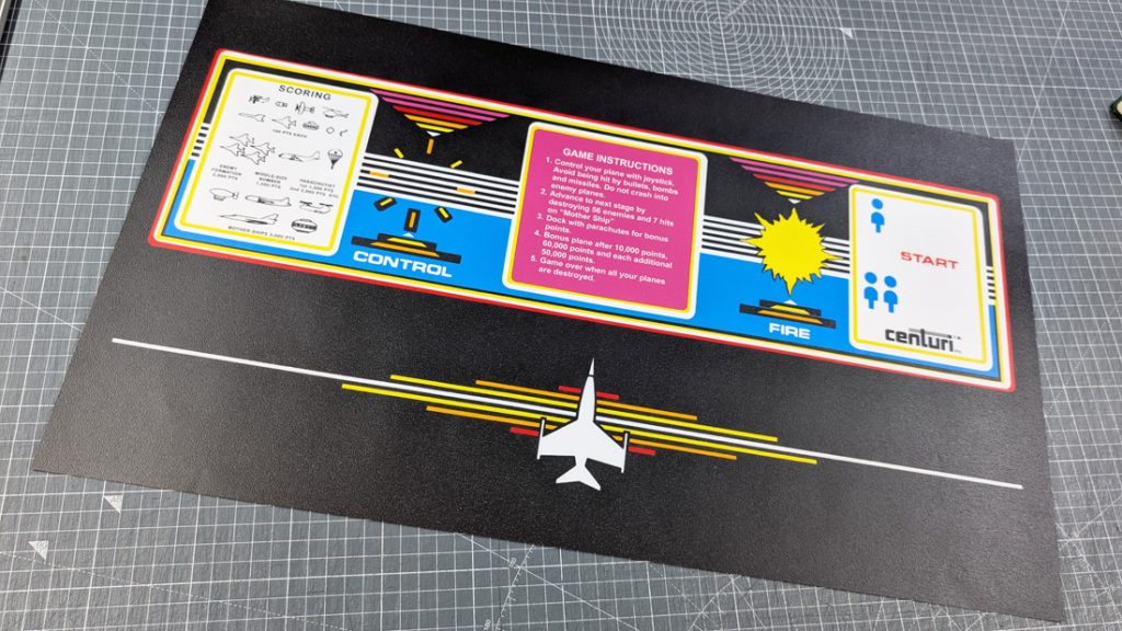 Time Pilot control panel overlay cpo Centuri – Arcade Art Shop