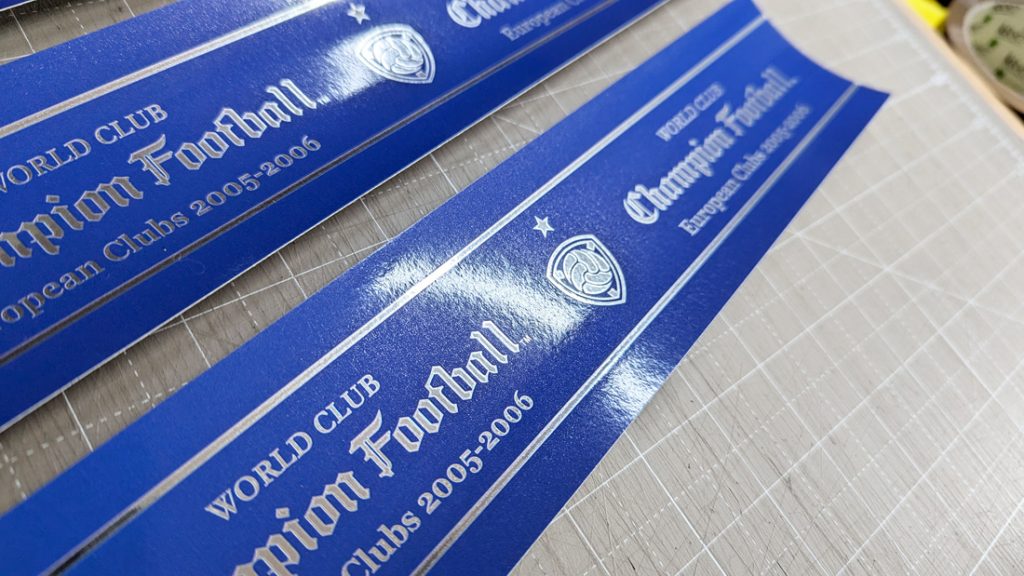 Sega WCCF World Club Champion Football chrome silver side art strips – Arcade Art Shop