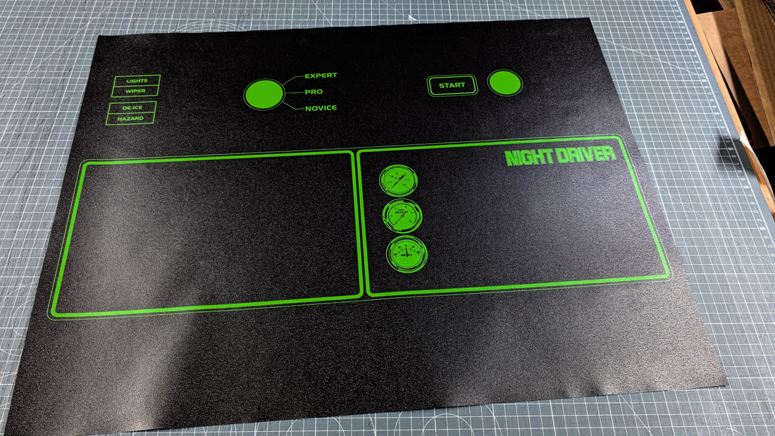 Night Driver CPO control panel overlay Atari – Arcade Art Shop