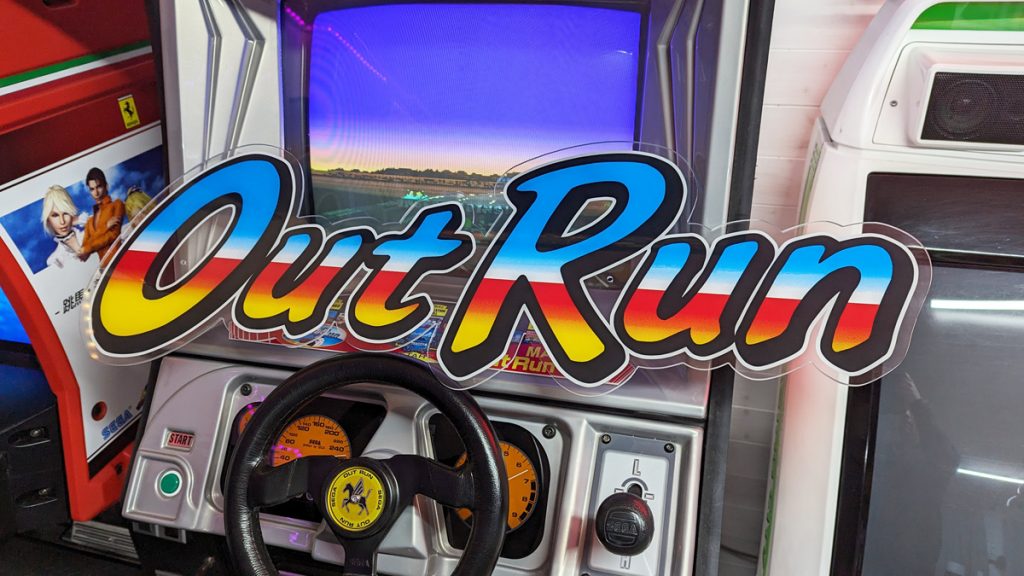 OutRun acrylic / plexiglass wall mounted logo sign Out Run Sega ...