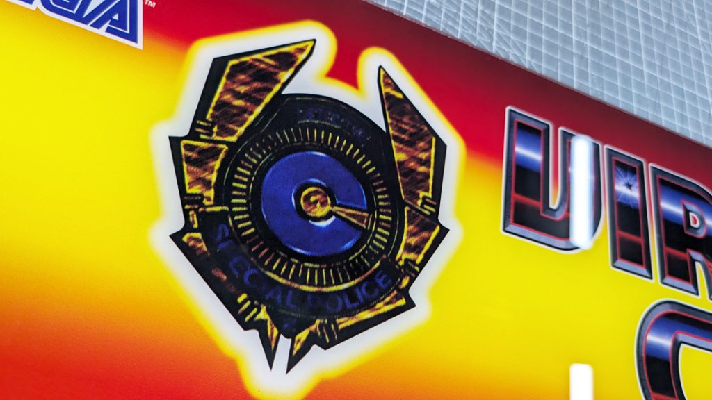 Virtua Cop 2 upright plexi/perspex marquee Sega CPT1-1504 – Arcade Art Shop